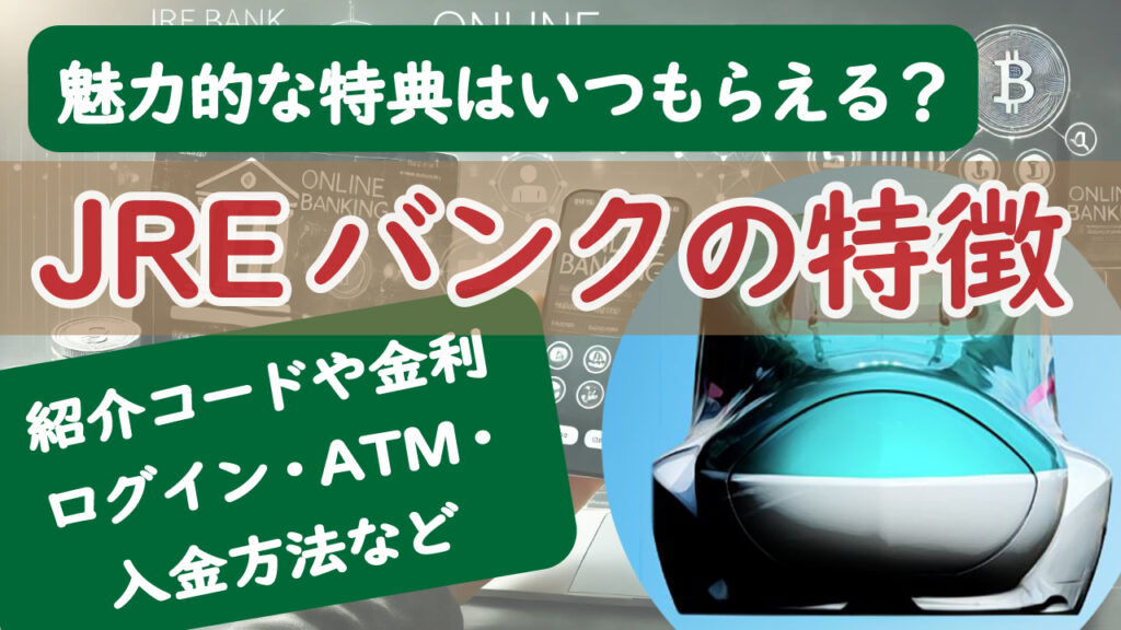 JREバンクの特徴 魅力的な特典はいつもらえる？紹介コードや金利。ログイン・ATM・入金方法など